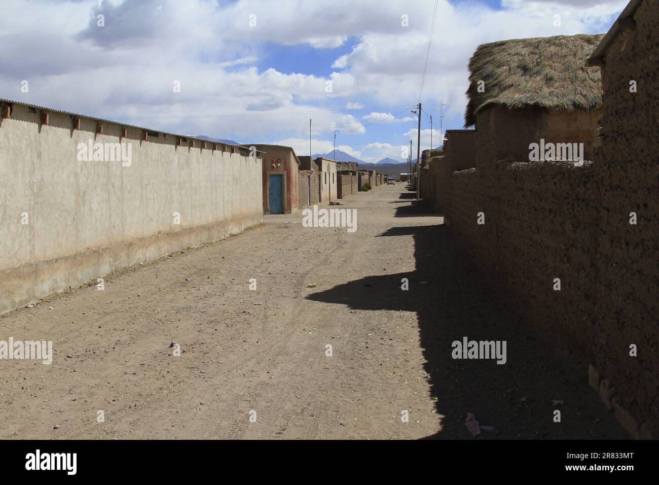 Small town, San Cristobal, Eduardo Alveroa, Uyuni Bolivia Stock Photo ...