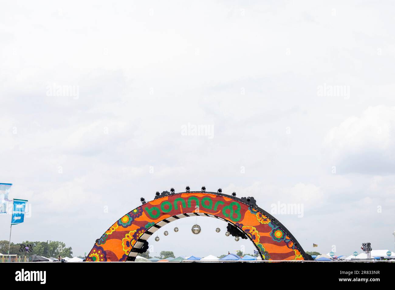 The Bonnaroo arch is seen during the 2023 Bonnaroo Music and Arts ...