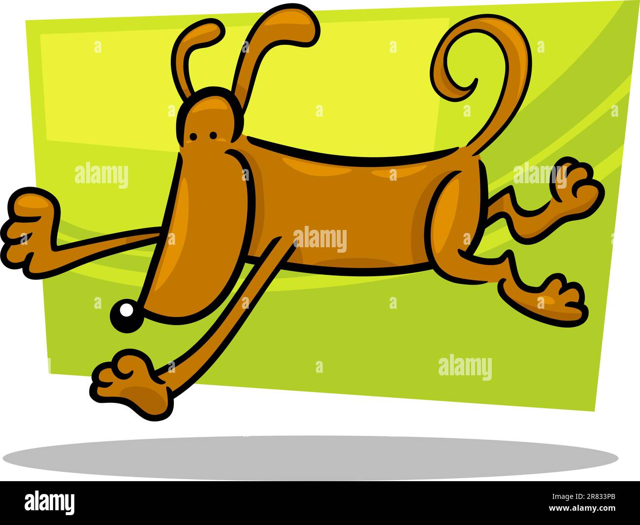 cartoon doodle illustration of running dog or puppy Stock Vector Image ...