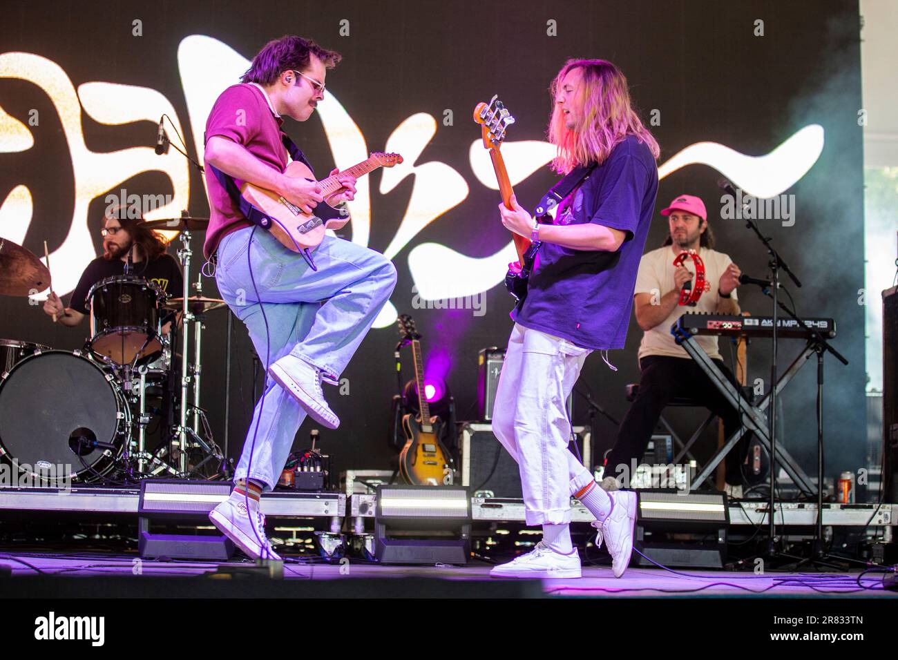 Christopher Vanderkooy, left, and Neil Smith of Peach Pit perform ...
