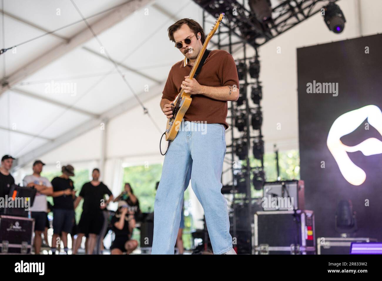 Christopher Vanderkooy of Peach Pit performs during the 2023 Bonnaroo ...