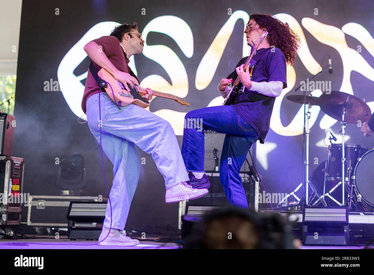 Christopher Vanderkooy, left, and Neil Smith of Peach Pit perform ...