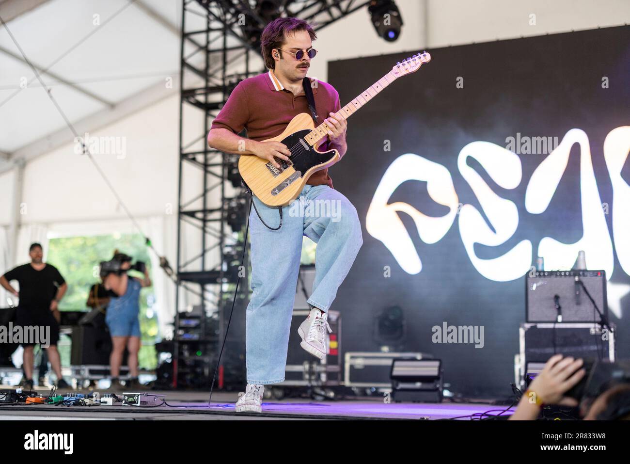 Christopher Vanderkooy of Peach Pit performs during the 2023 Bonnaroo ...