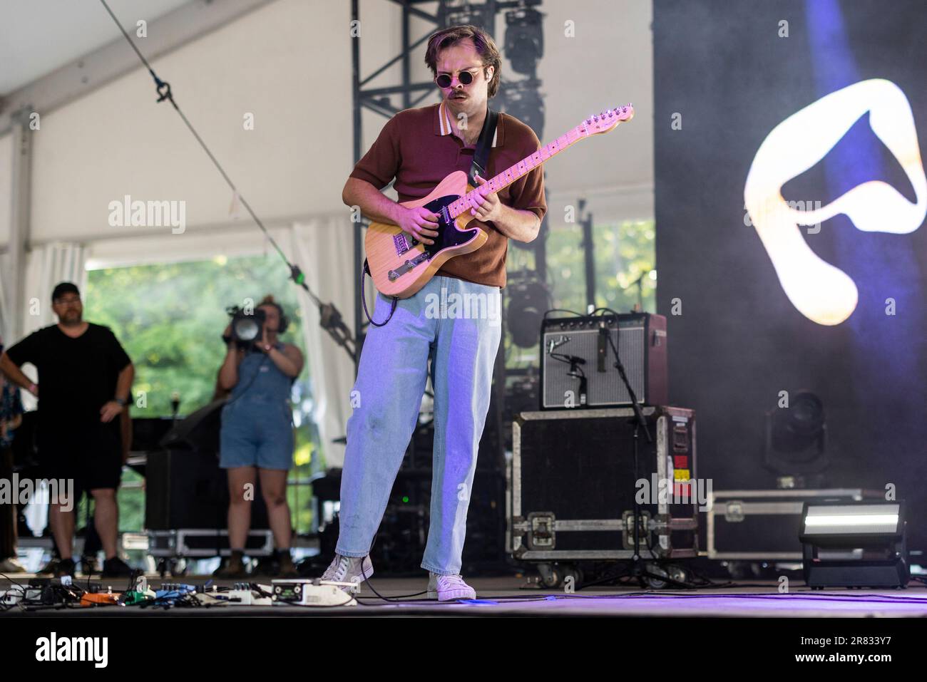 Christopher Vanderkooy of Peach Pit performs during the 2023 Bonnaroo ...