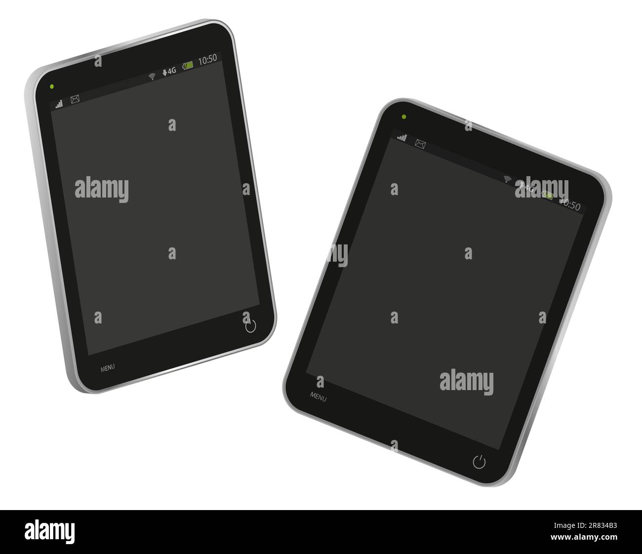 Illustration of Fictitious PC Tablet Isolated on White Stock Vector ...