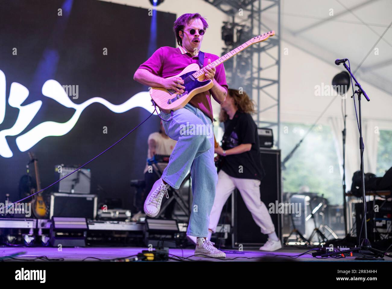 Christopher Vanderkooy of Peach Pit performs during the 2023 Bonnaroo ...