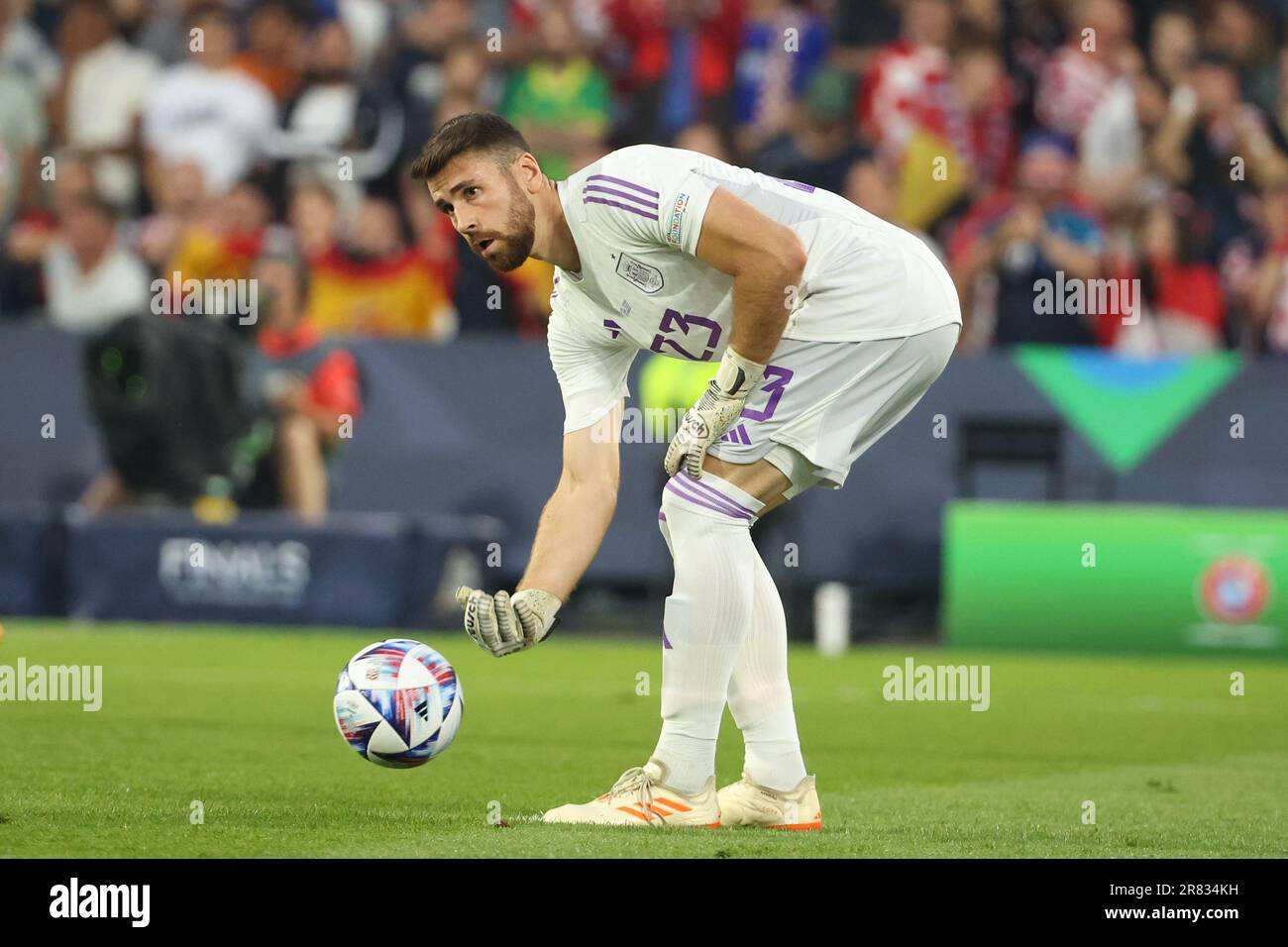 Spain goalkeeper Unai Simon during the UEFA Nations League 2023, Final ...