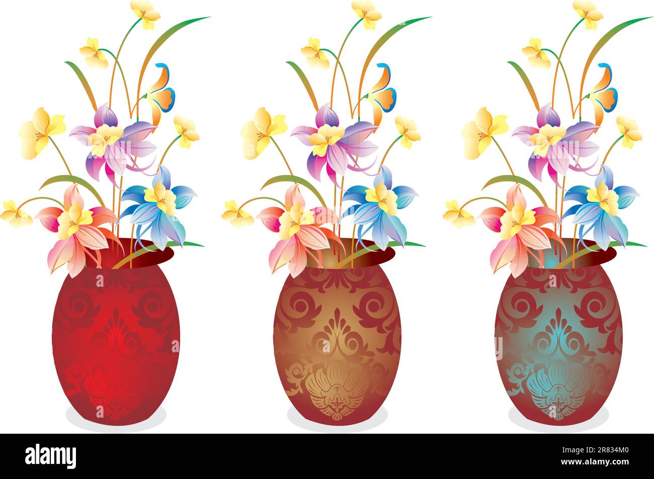 Vector flower vase Stock Vector Image & Art - Alamy