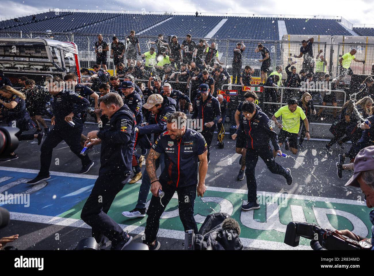 Red Bull's 100th victory celebration WACHE Pierre, Technical Director ...