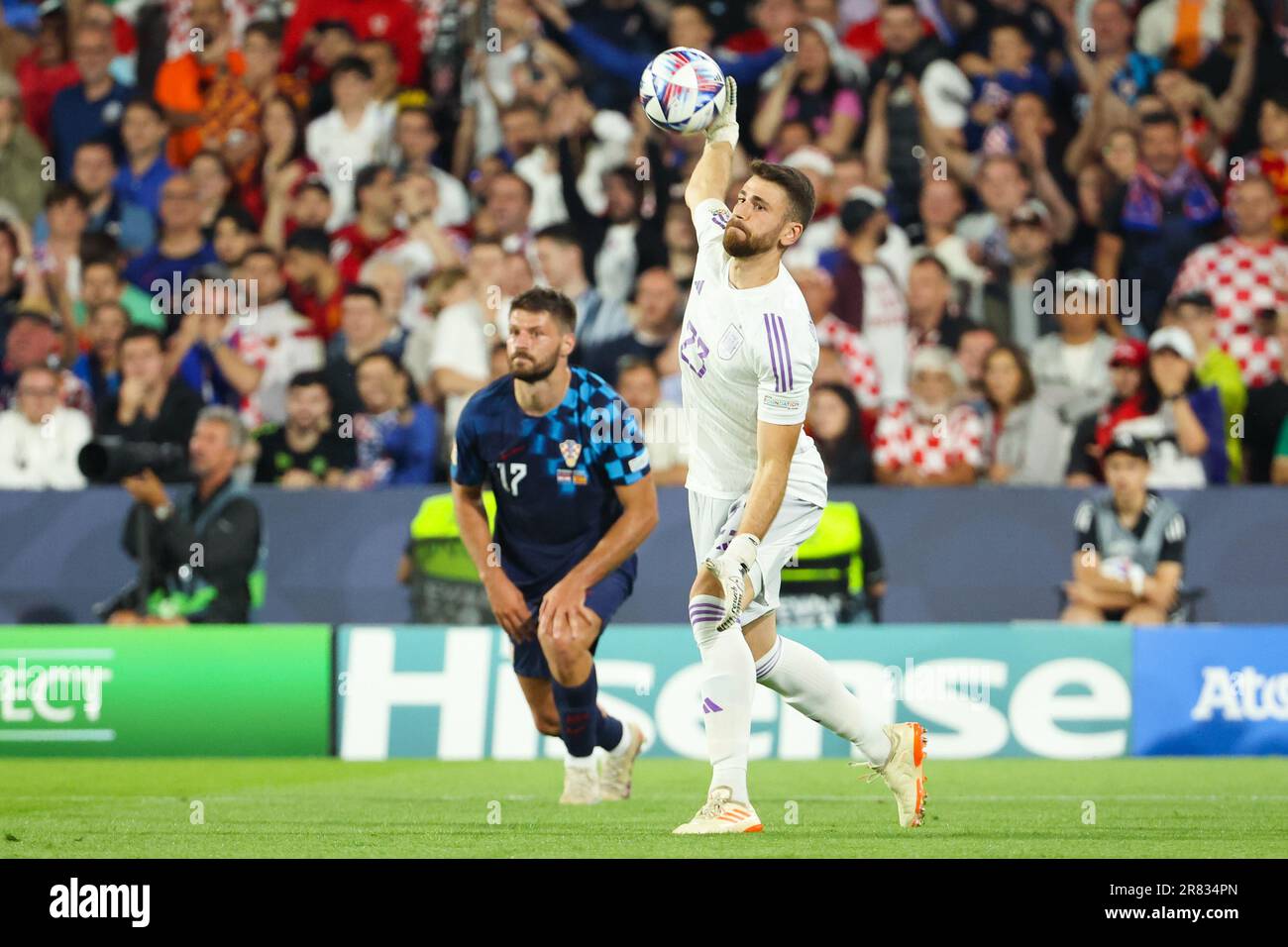 Spain goalkeeper Unai Simon during the UEFA Nations League 2023, Final ...