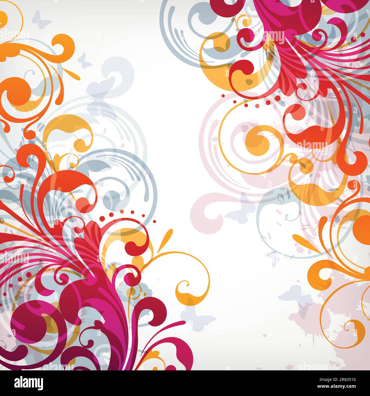 illustration drawing of floral background Stock Vector Image & Art - Alamy