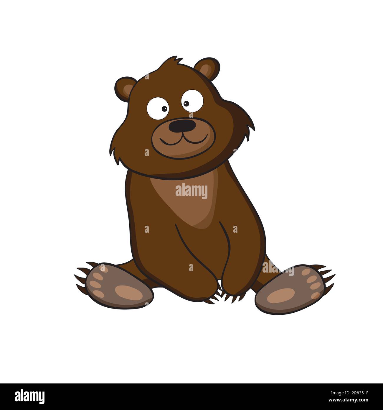 A vector illustration of cute cartoon bear Stock Vector Image & Art - Alamy