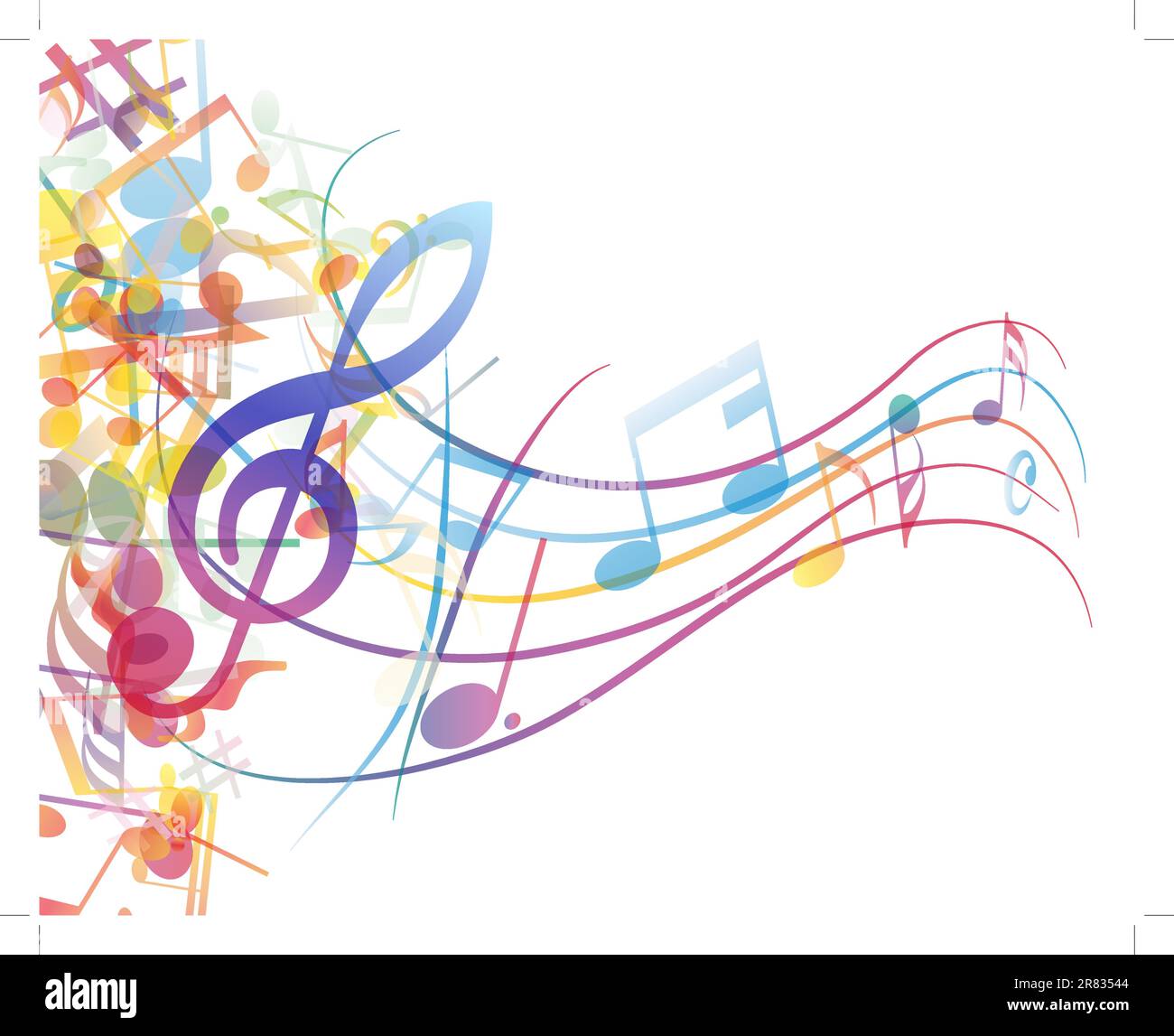 Vector musical notes staff background for design use Stock Vector Image ...