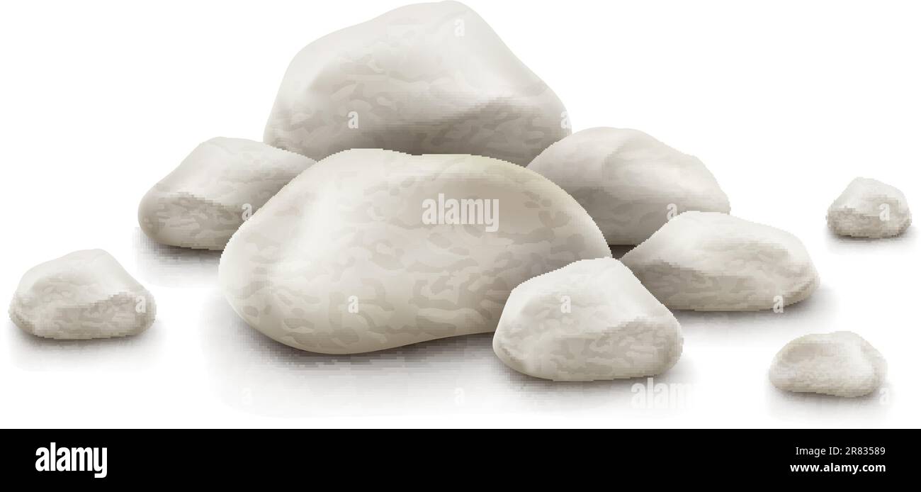 pile of stone isolated on white background. Vector illustration. EPS10 ...