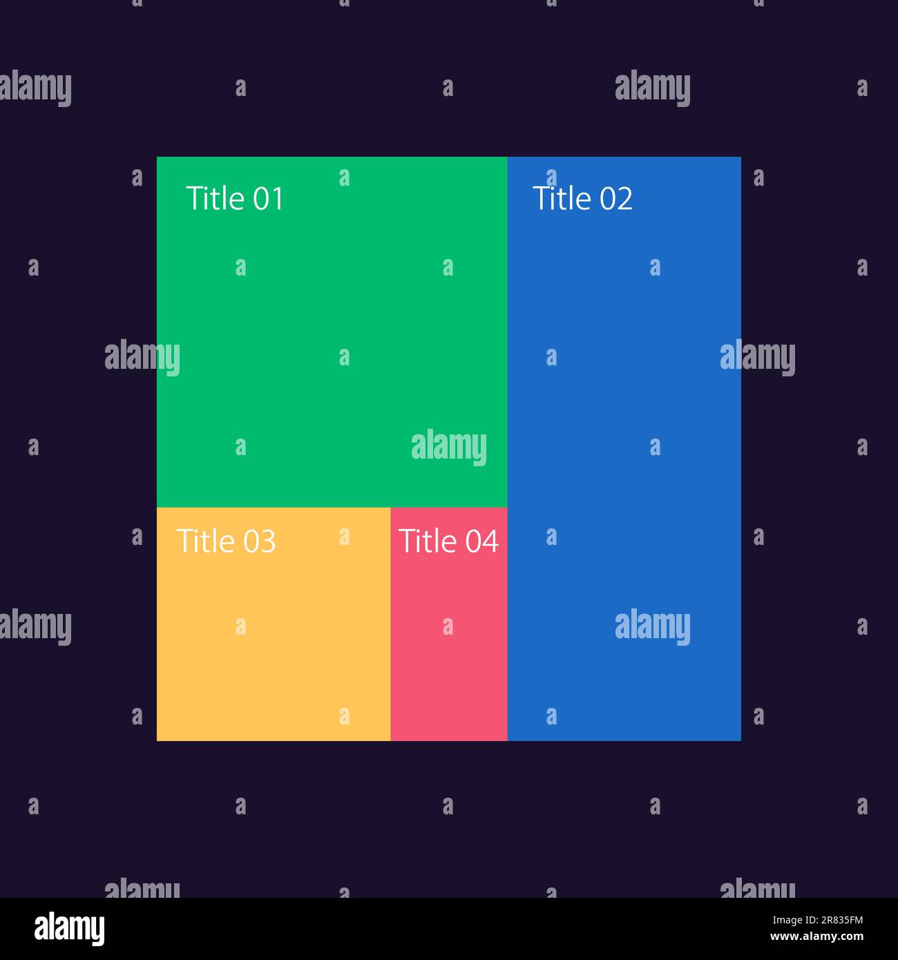 Sales analyzing tree map infographic chart design template for dark ...