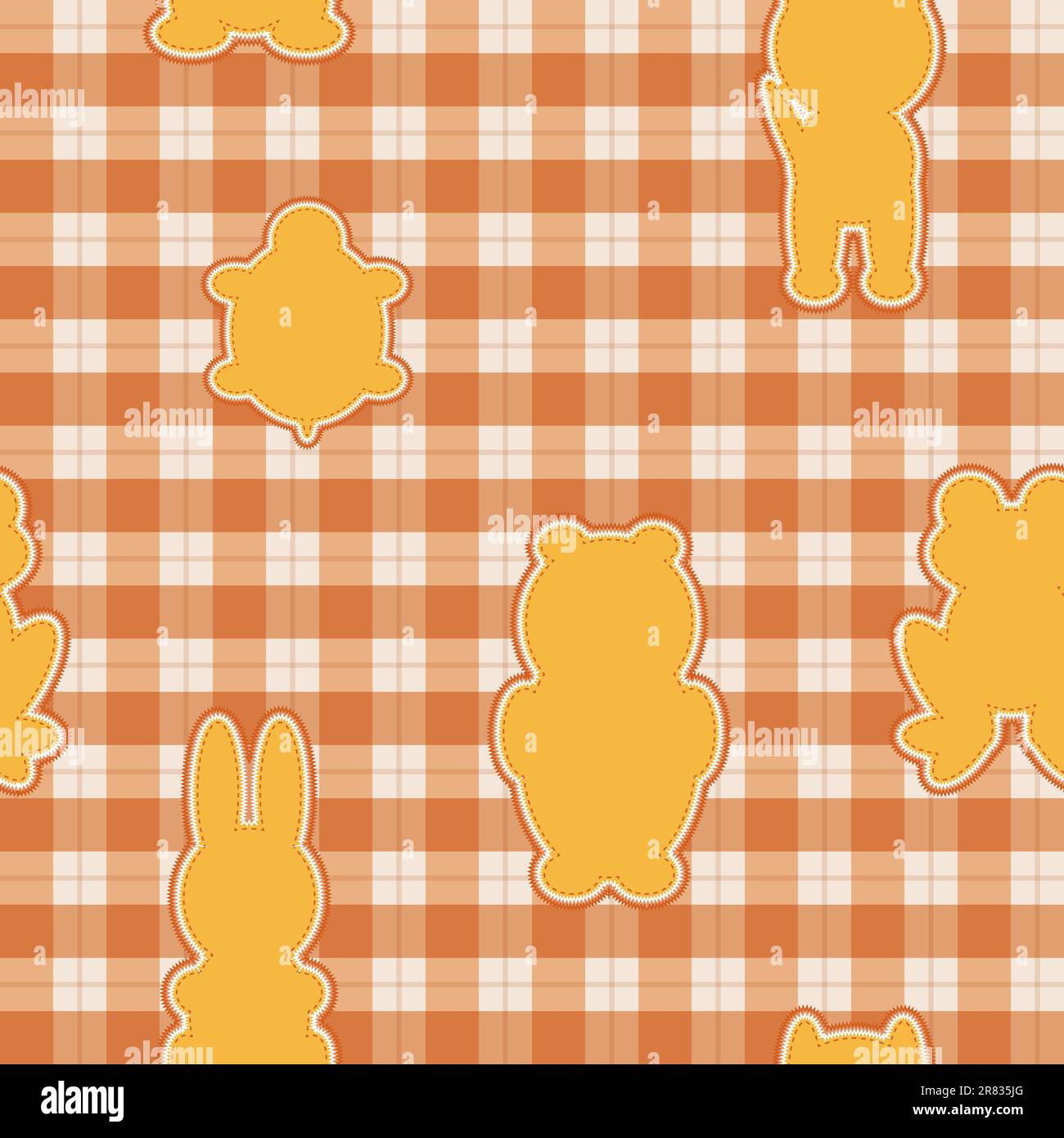 Seamless pattern with applications in the shape of an animal on ...