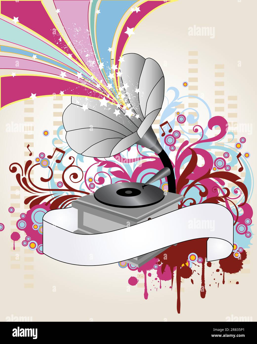 illustration drawing of music background Stock Vector Image & Art - Alamy