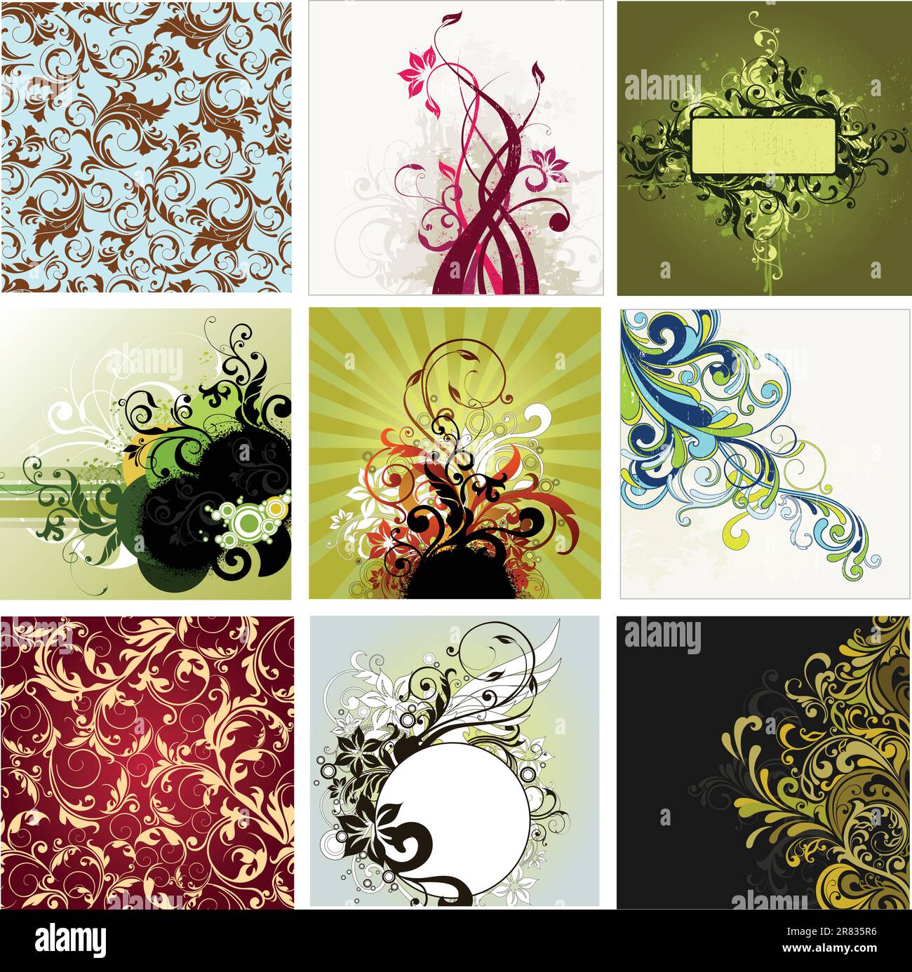illustration drawing of floral background Stock Vector Image & Art - Alamy