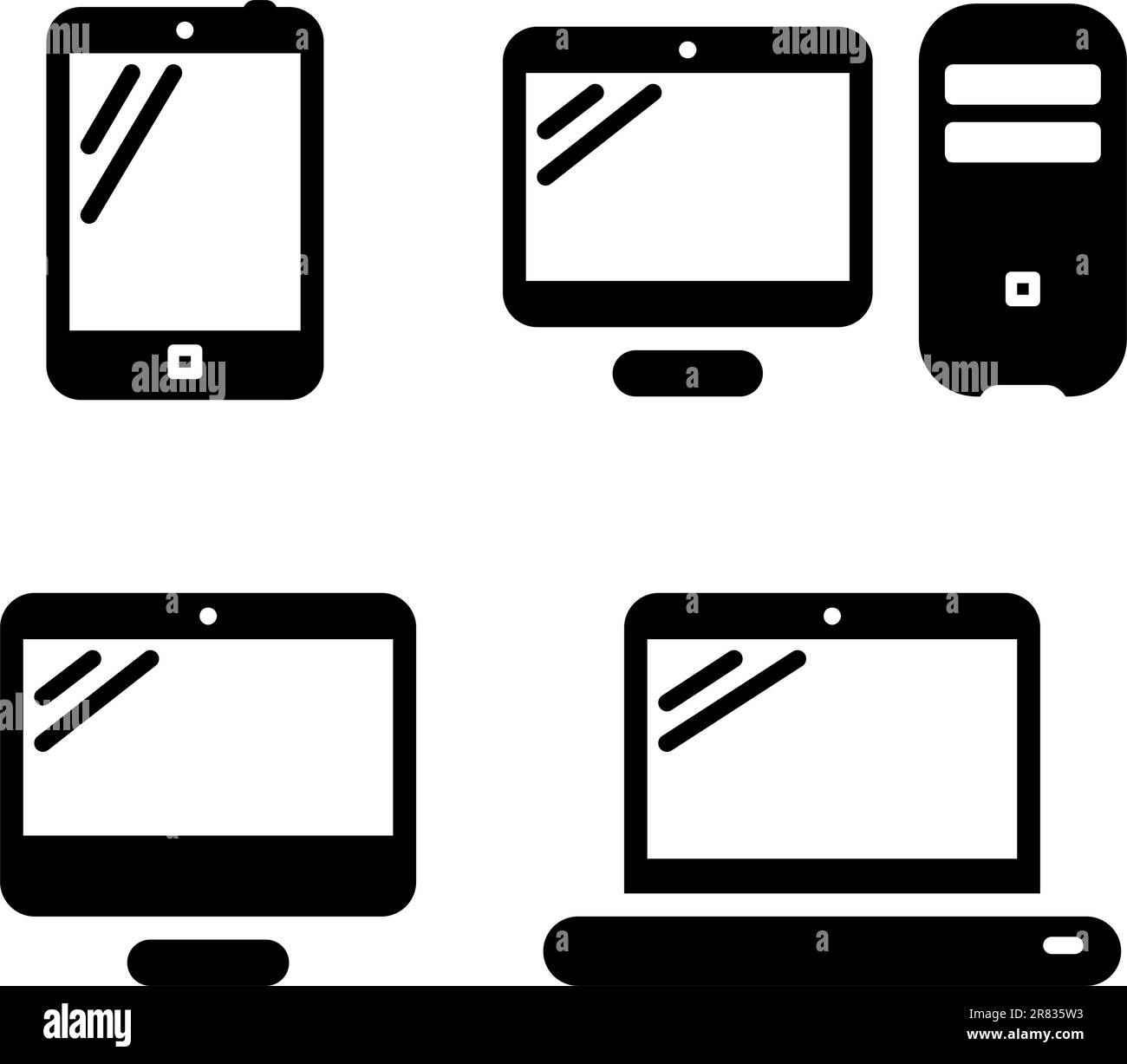 Computer tower icon in Cut Out Stock Images & Pictures - Alamy