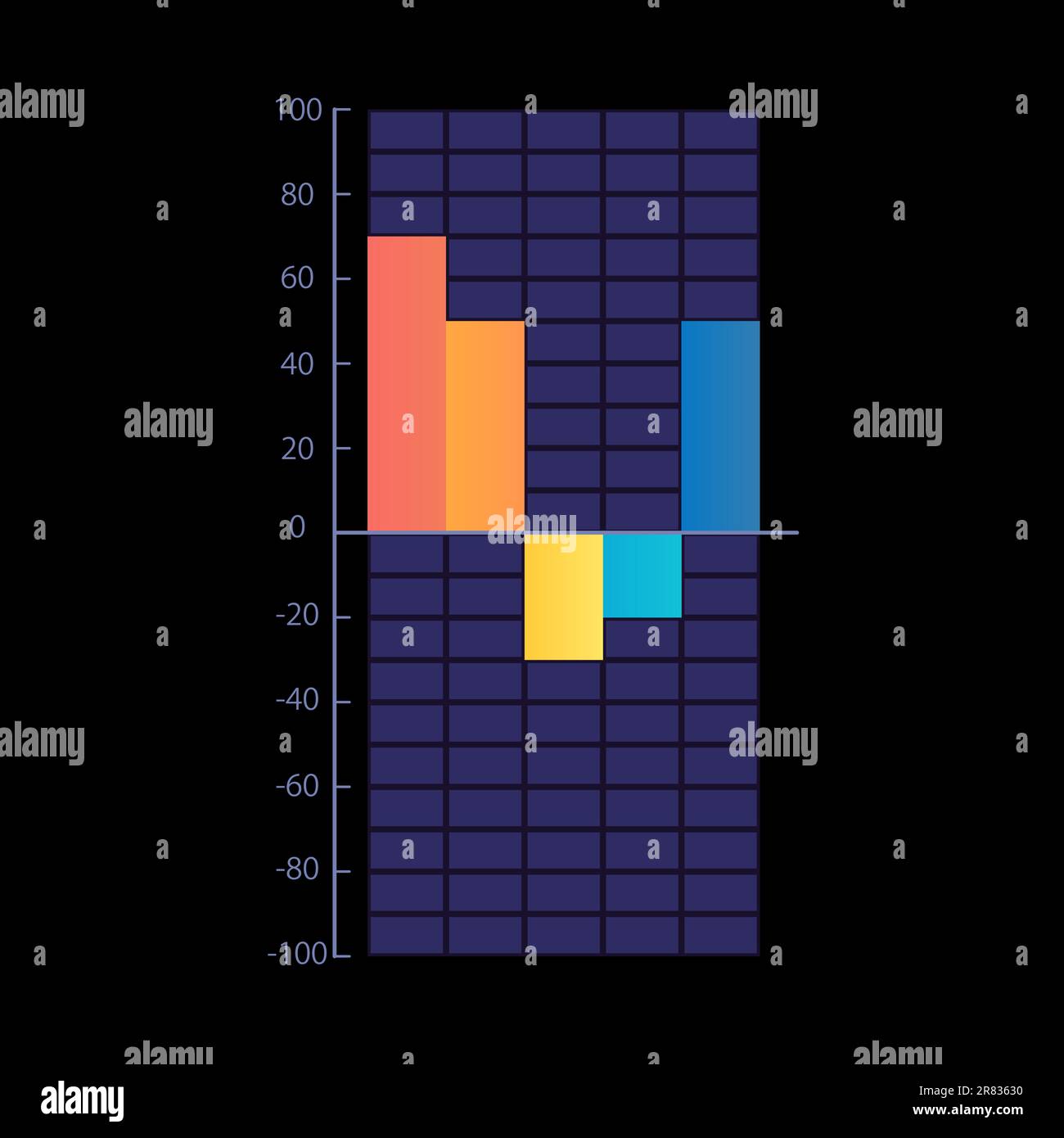 Investment portfolio report infographic column chart design template ...