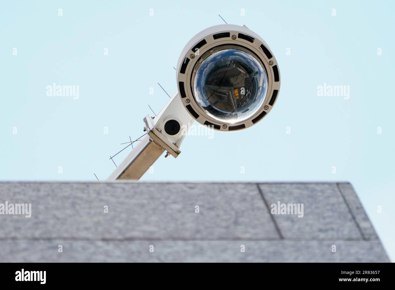 Mannheim, Germany. 12th June, 2023. A surveillance camera is attached ...