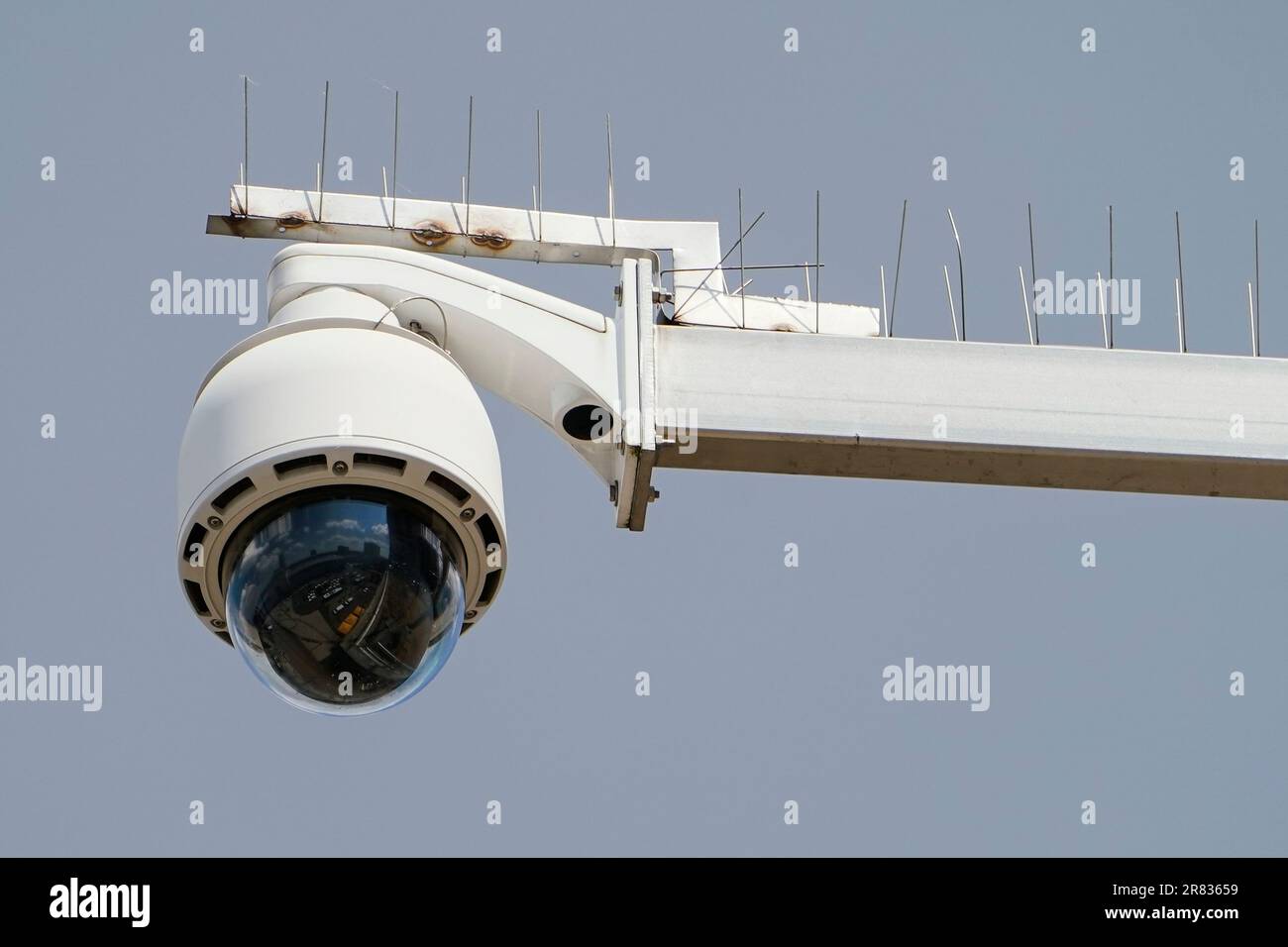 Mannheim, Germany. 12th June, 2023. A surveillance camera is attached ...