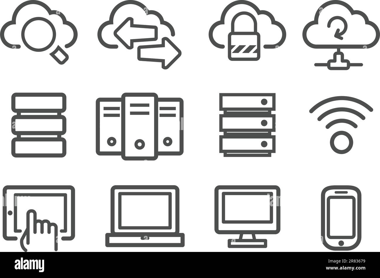 Cloud photograph computer Stock Vector Images - Alamy