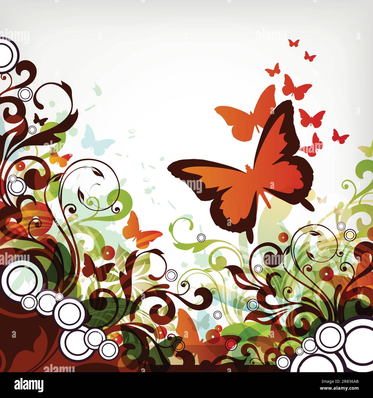 illustration drawing of floral background Stock Vector Image & Art - Alamy