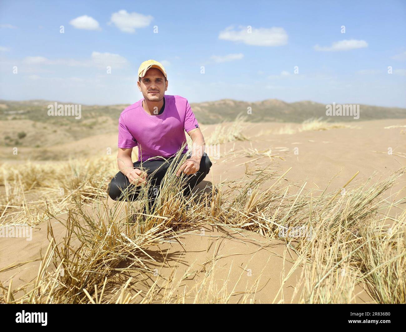 Lingwu. 16th June, 2023. Mohammed Abdulkarem from Yemen poses for a ...