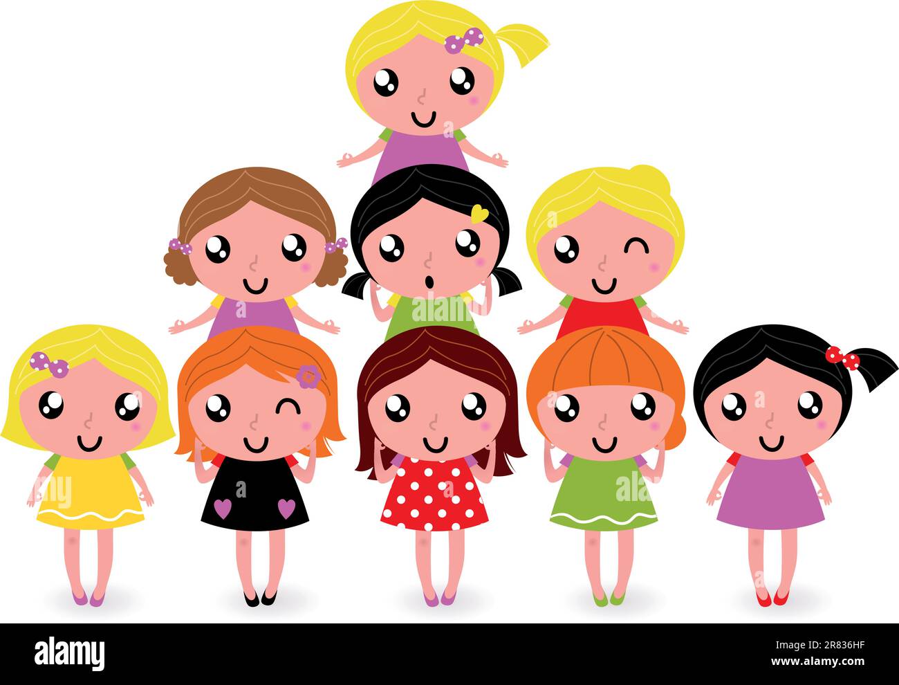 Cute little kids. Vector cartoon illustration Stock Vector Image & Art ...