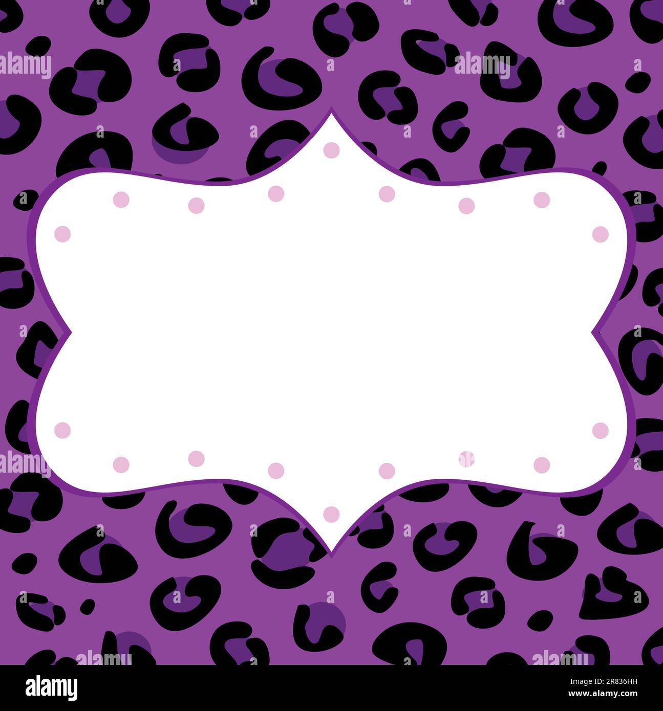 Blank leopard frame isolated on white background. Vector Stock Vector ...