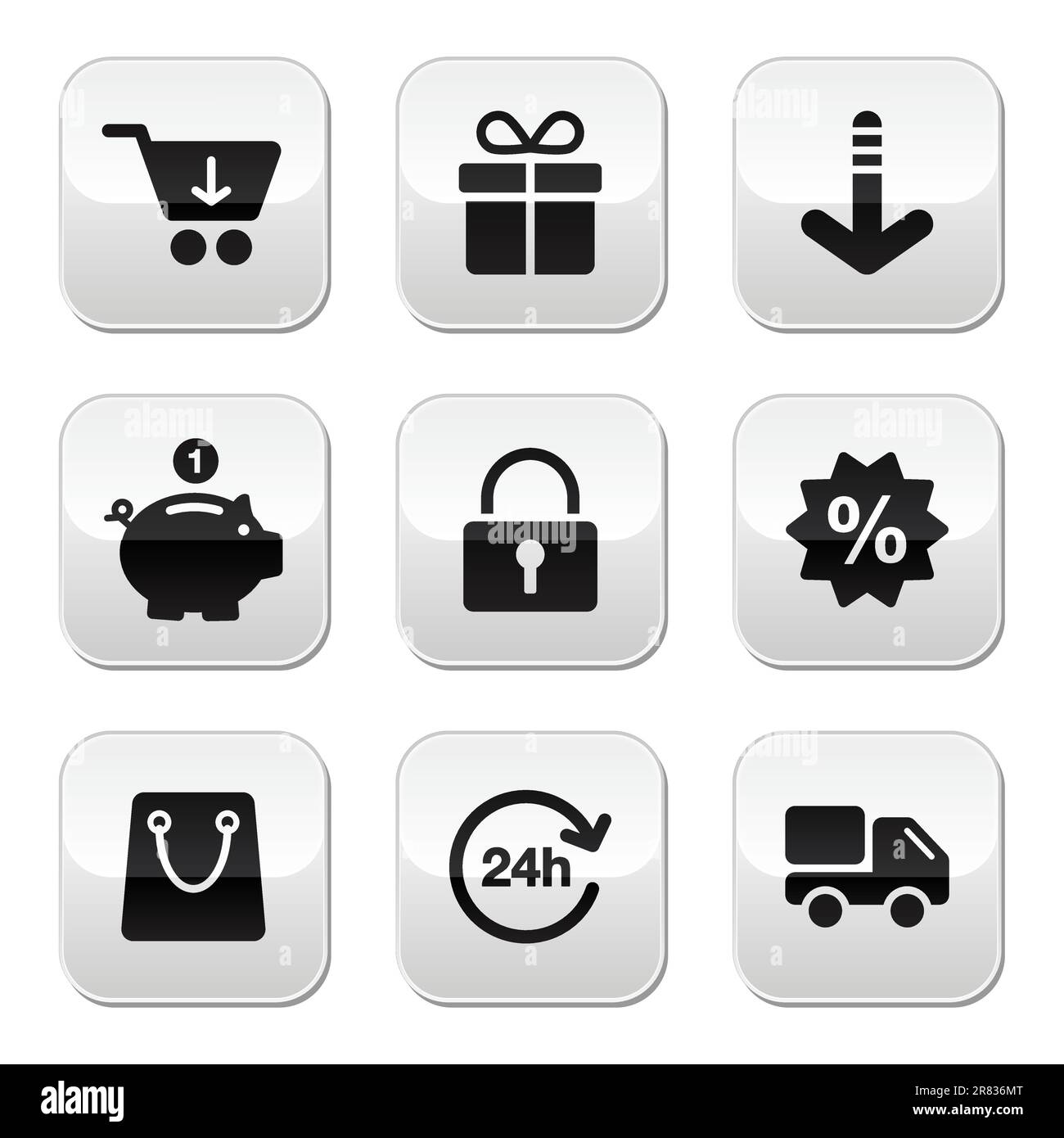 Black business buttons cart hi-res stock photography and images - Alamy