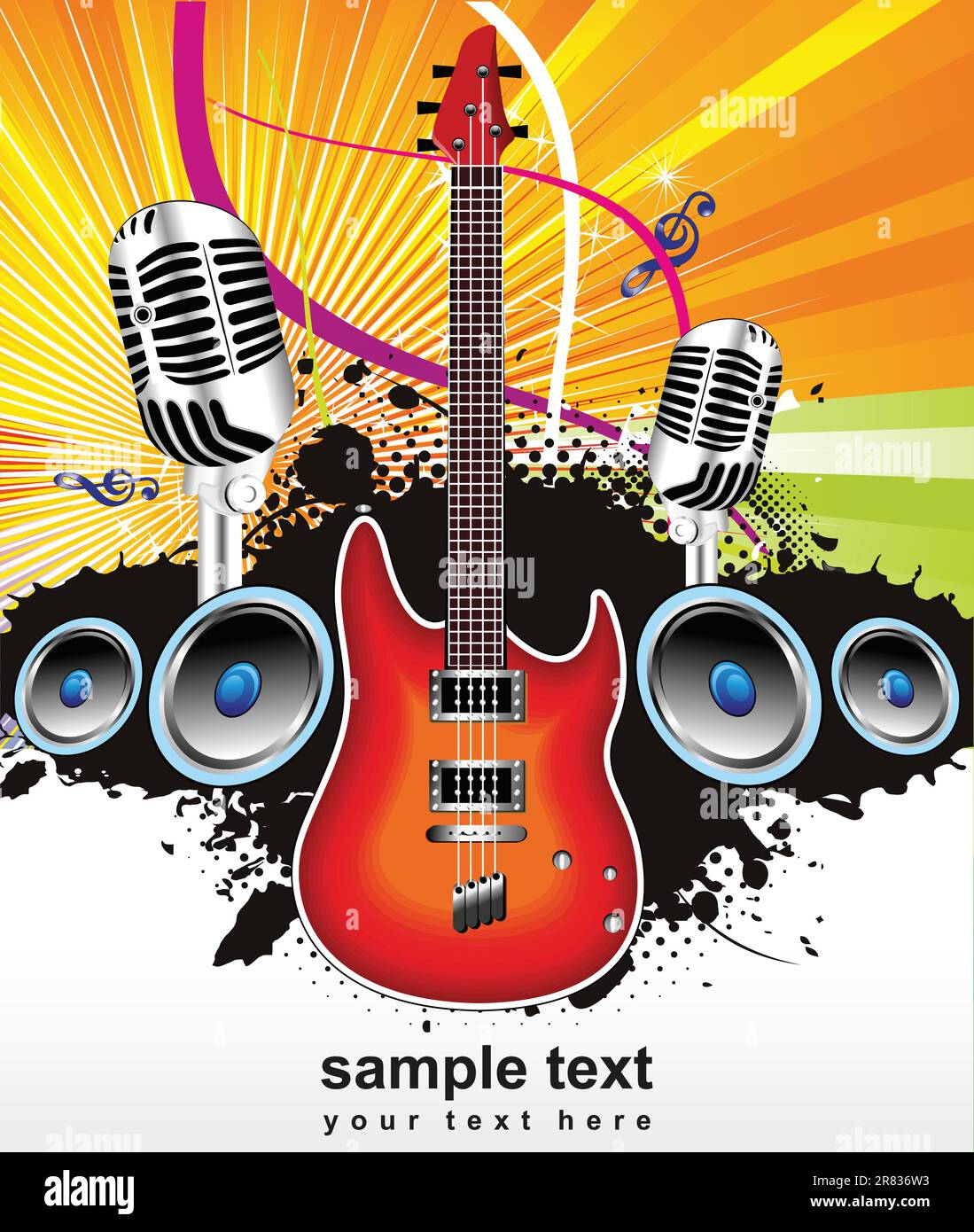 abstract colorful musical background vector illustration Stock Vector ...