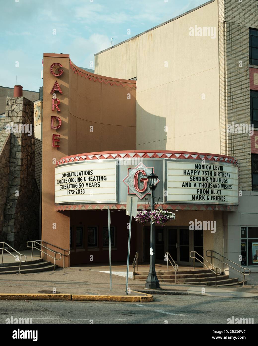 The Garde Arts Center vintage sign, New London, Connecticut Stock Photo ...