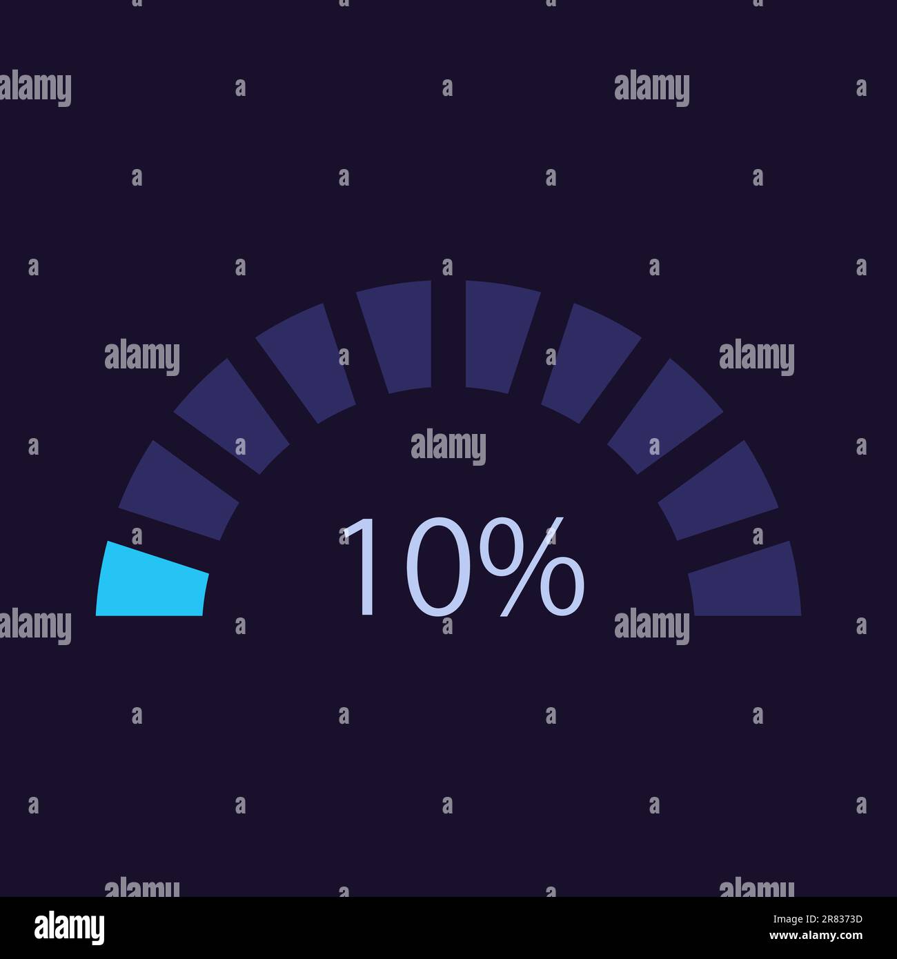 Segmented half circle infographic chart design template for dark theme Stock Vector Image & Art ...