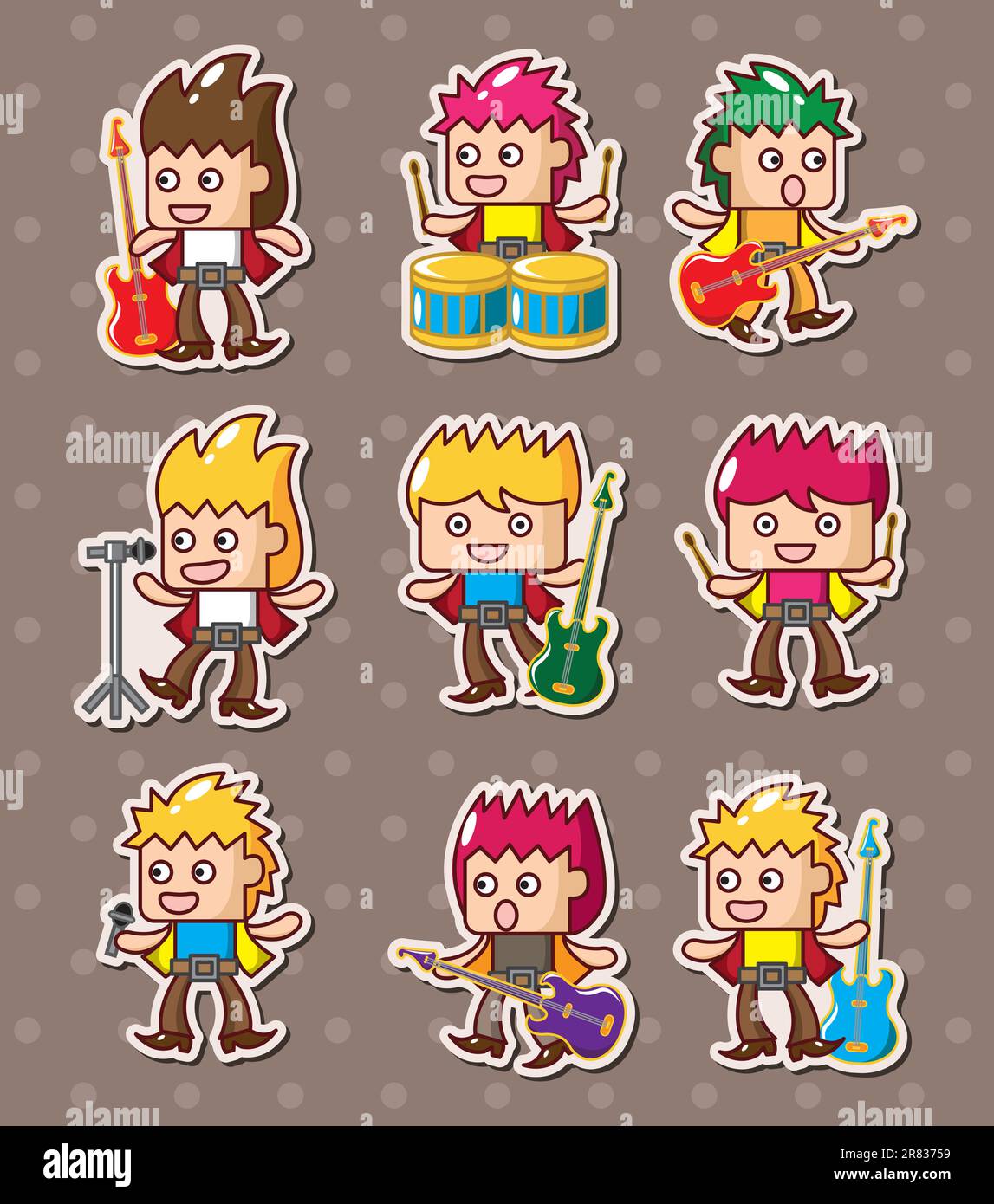 rock band stickers Stock Vector Image & Art - Alamy