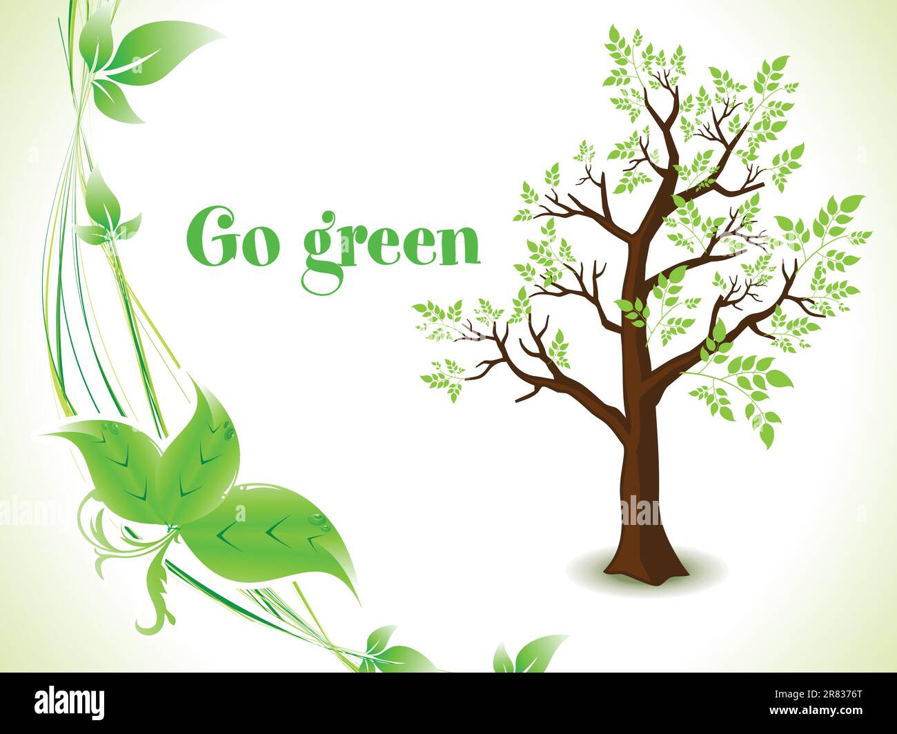 abstract green eco tree background vector illustration Stock Vector ...