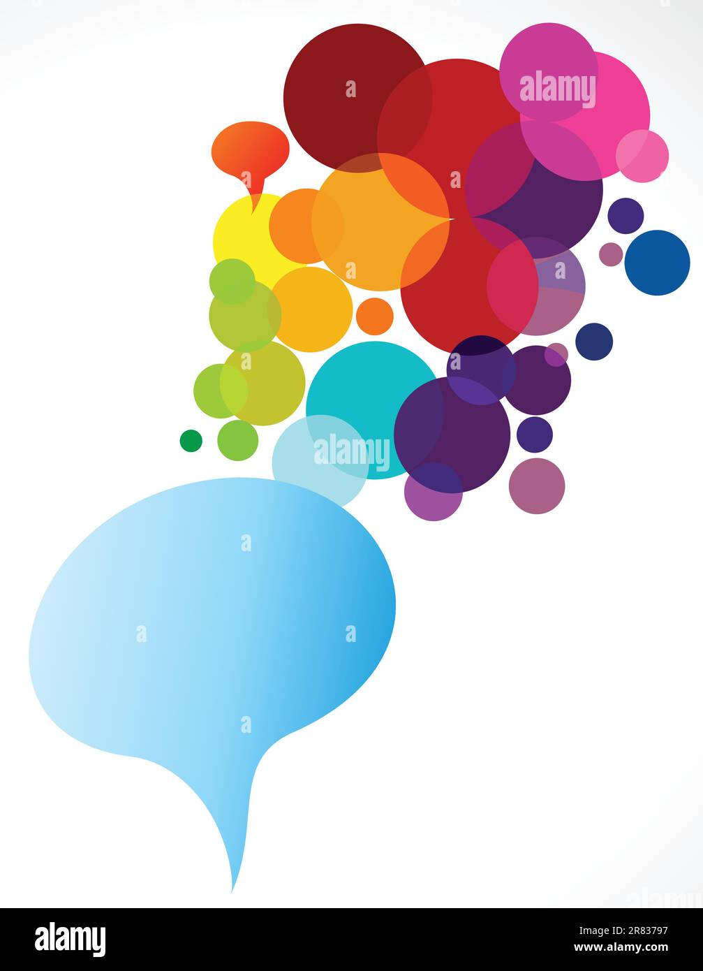 abstract colorful chat balloon template vector illustration Stock ...