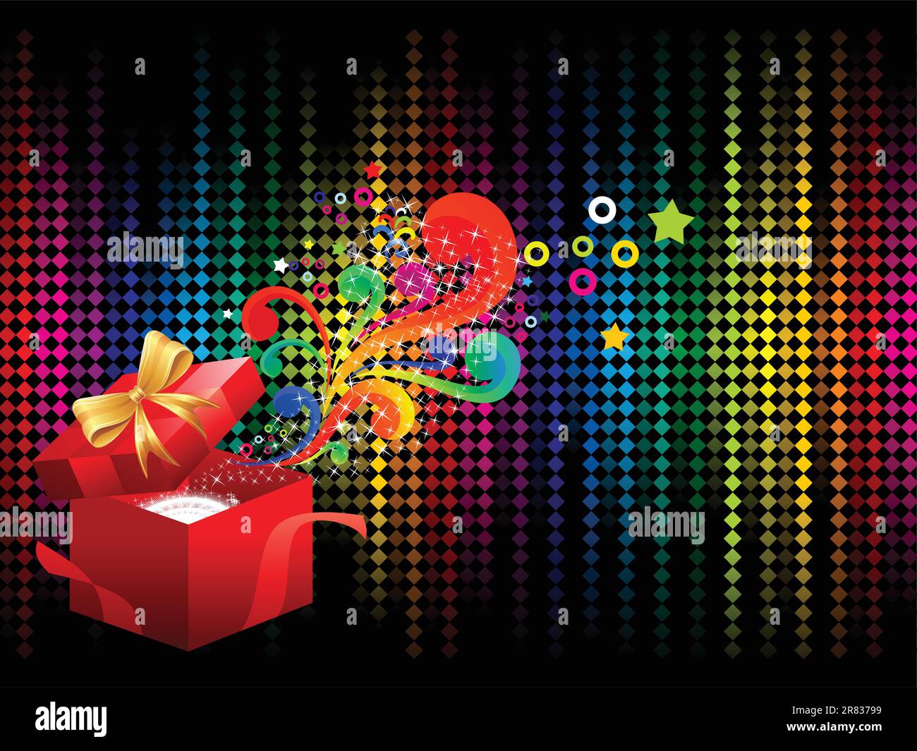 abstract colorful background with magicbox vector illustration Stock ...