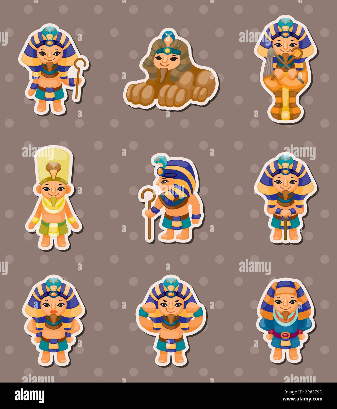 cartoon pharaoh stickers Stock Vector Image & Art - Alamy