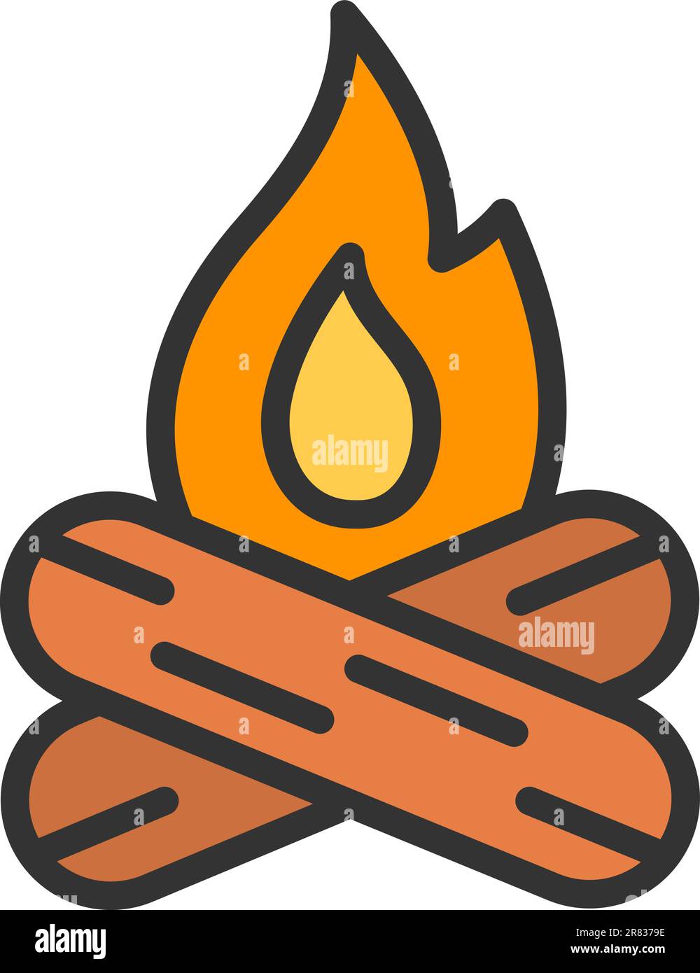 Bonfire icon vector image Stock Vector Image & Art - Alamy