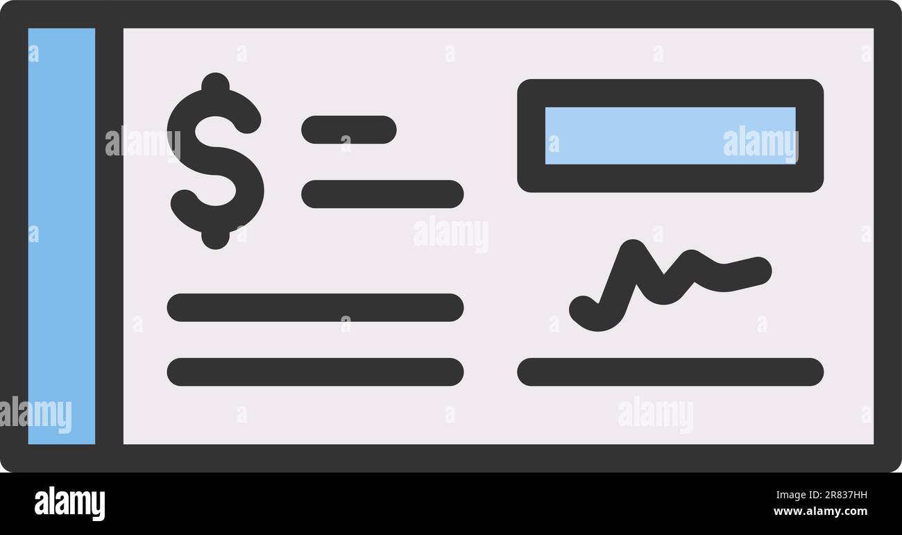 Cheque icon vector image Stock Vector Image & Art - Alamy