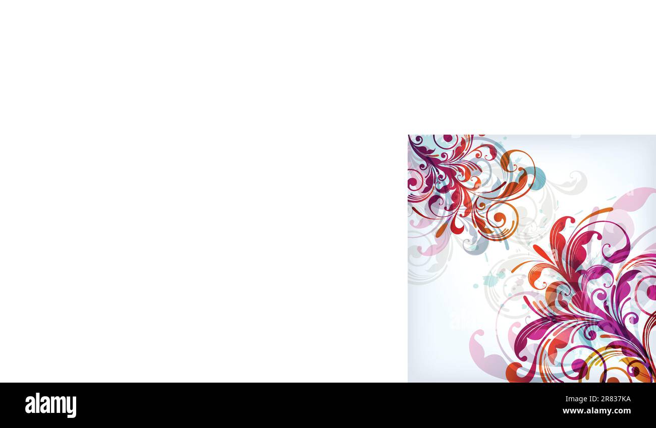 illustration drawing of floral background Stock Vector Image & Art - Alamy