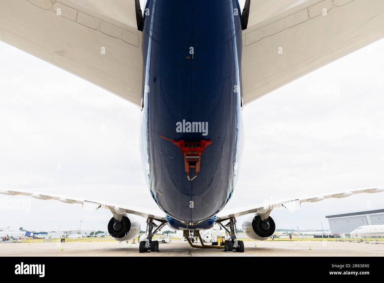 Le Bourget, France. 18th June, 2023. The Boeing 777X is the latest ...