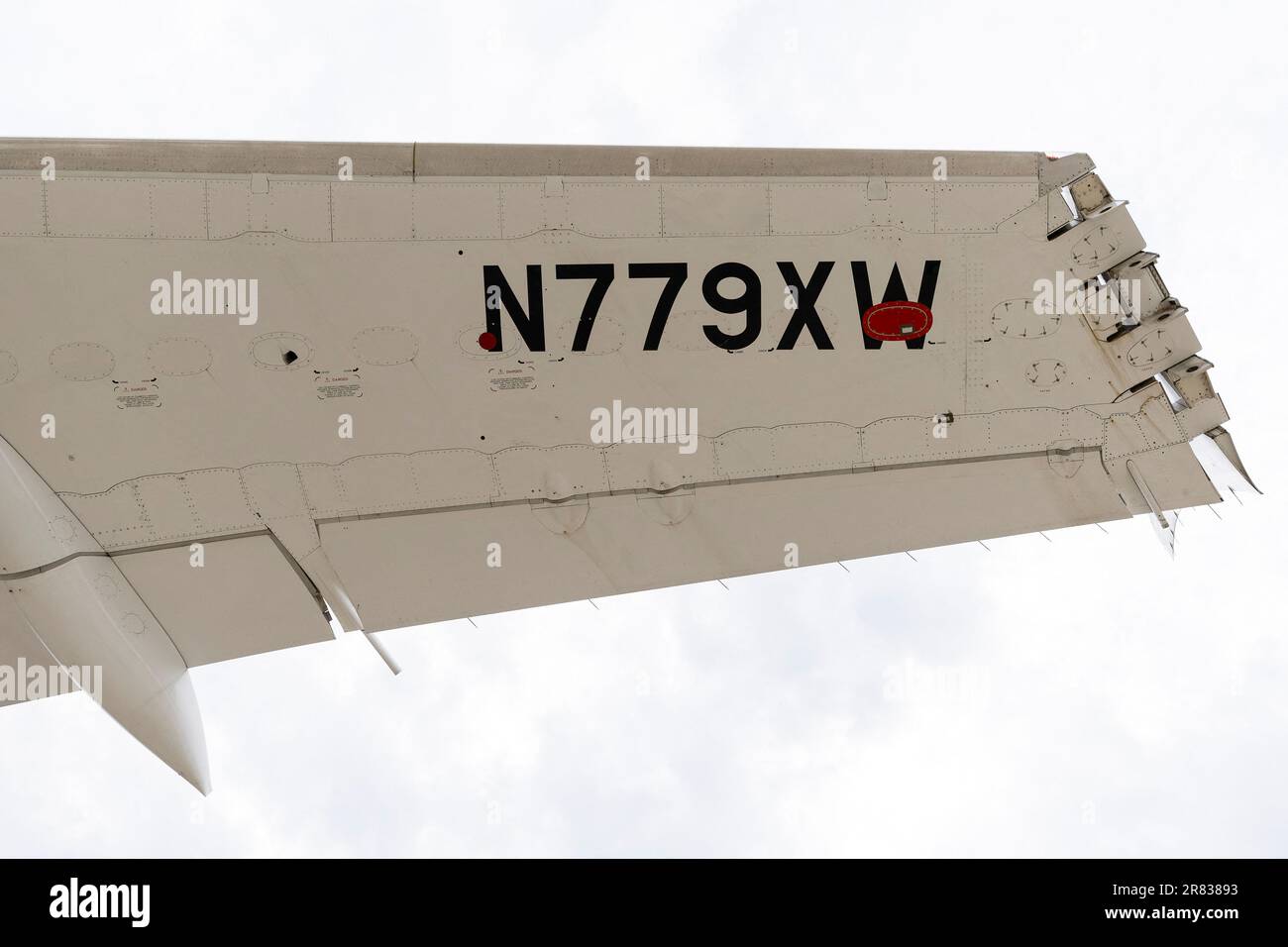 Le Bourget, France. 18th June, 2023. The Boeing 777X is the latest ...