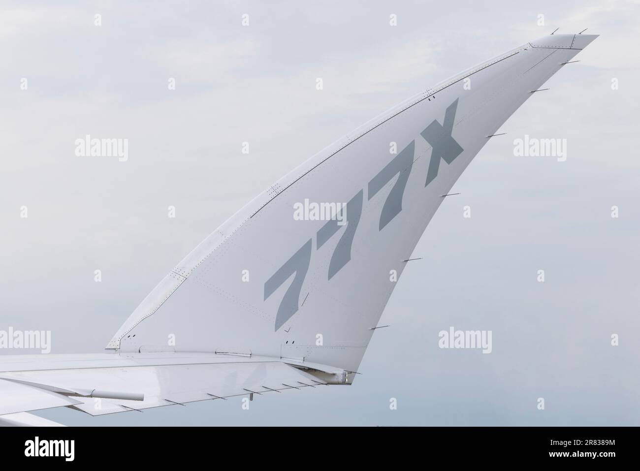 Le Bourget, France. 18th June, 2023. The Boeing 777X is the latest ...