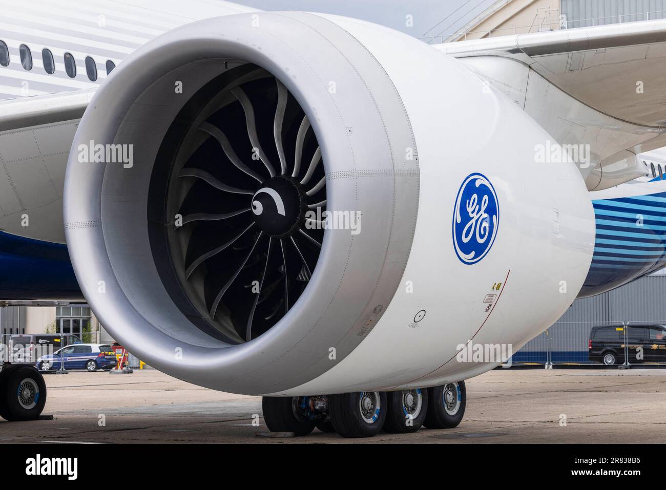 Le Bourget, France. 18th June, 2023. The Boeing 777X is the latest ...