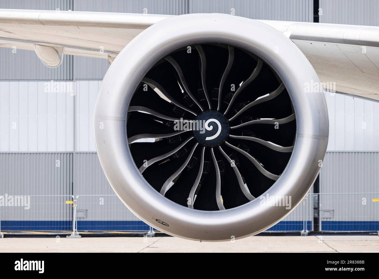 Le Bourget, France. 18th June, 2023. The Boeing 777X is the latest ...