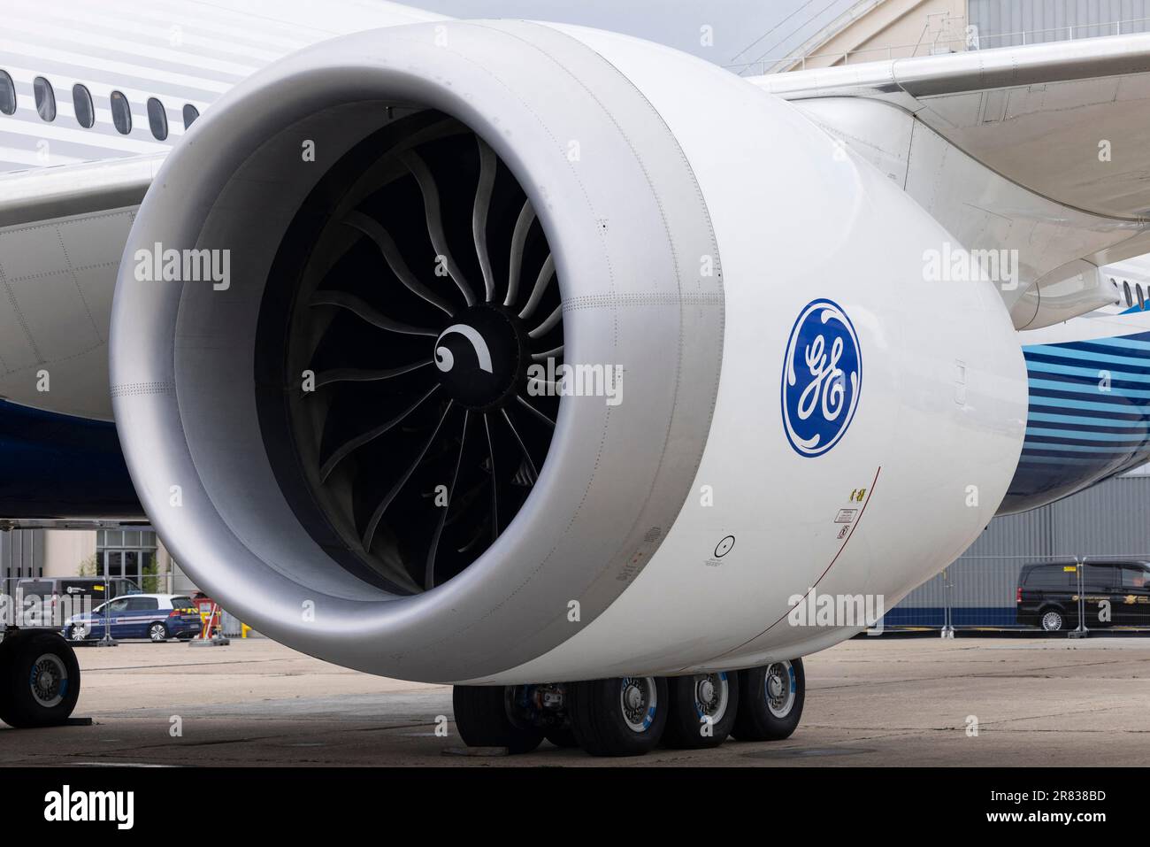 Le Bourget, France. 18th June, 2023. The Boeing 777X is the latest ...