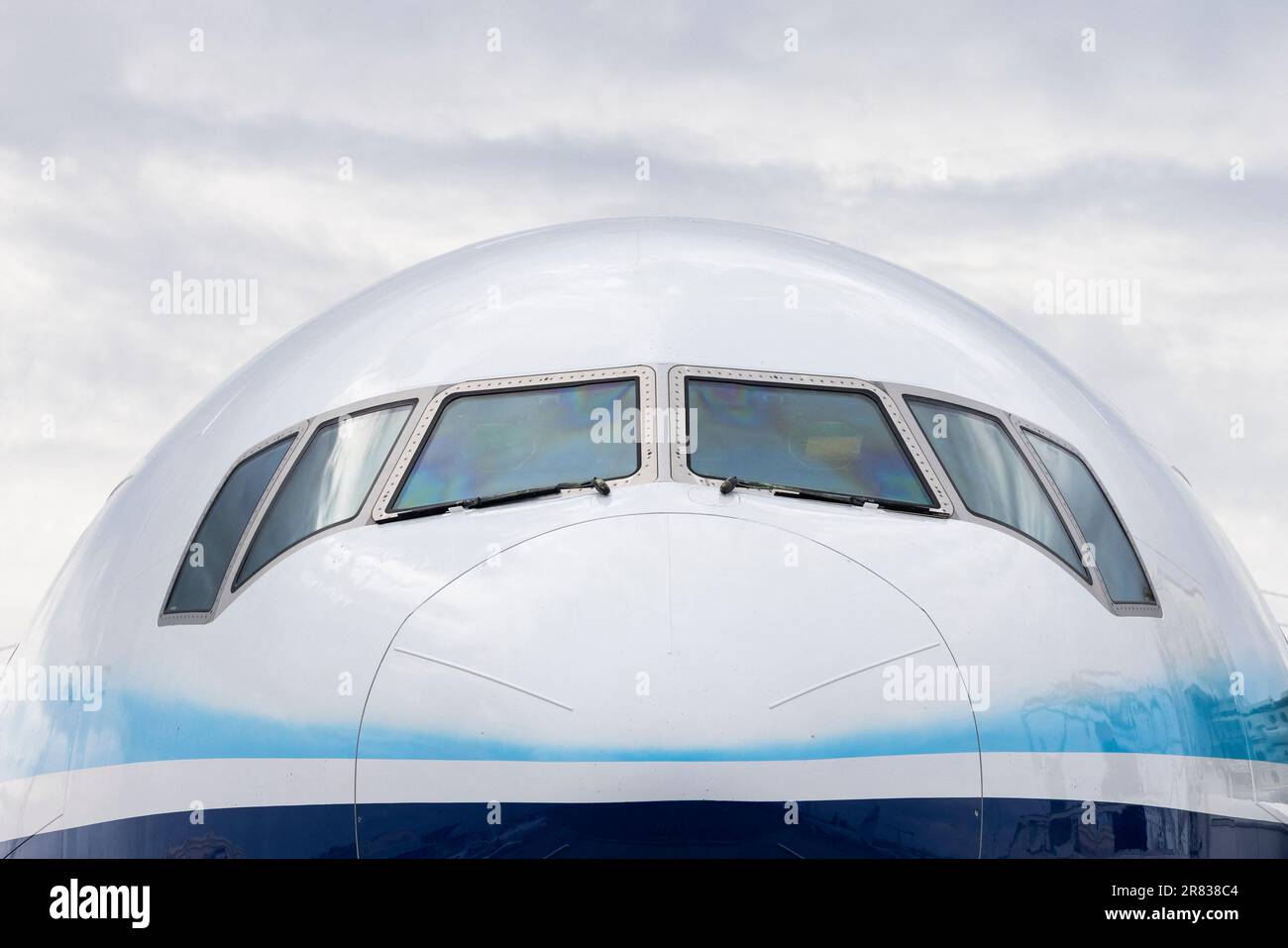 Le Bourget, France. 18th June, 2023. The Boeing 777X is the latest ...